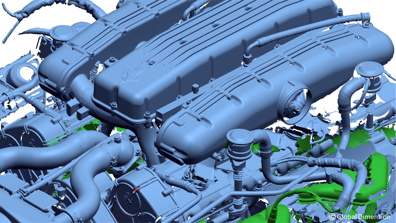 Ferrari 575M 3D scan for new exhaust fabrication - Global Dimension