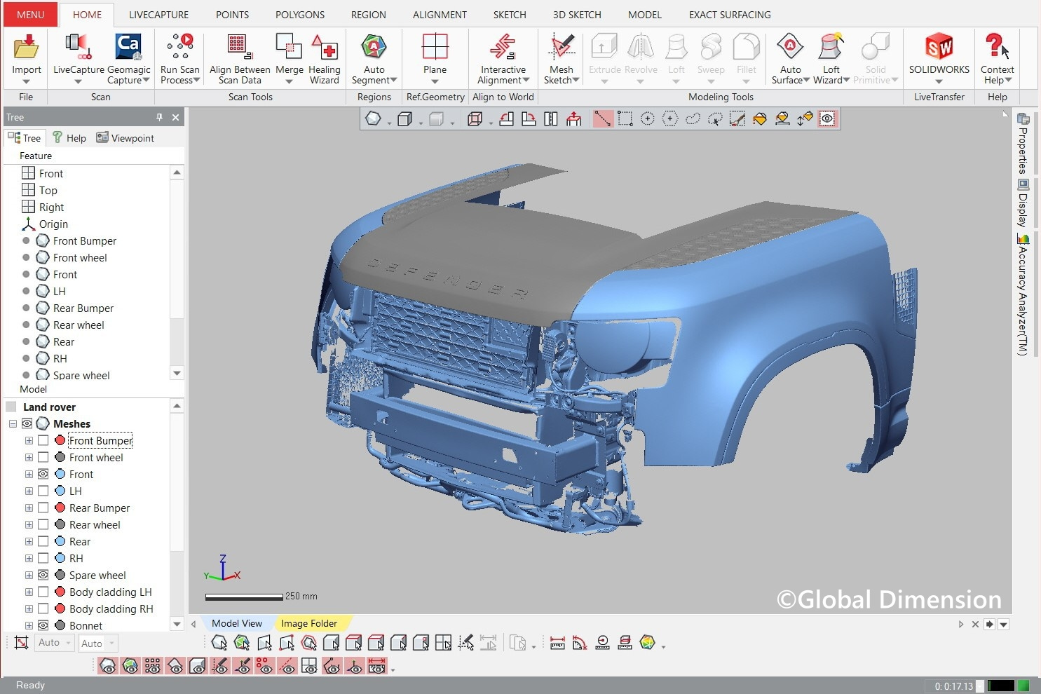 3D Laser Scanning a Land Rover Defender 2020 - Global Dimension