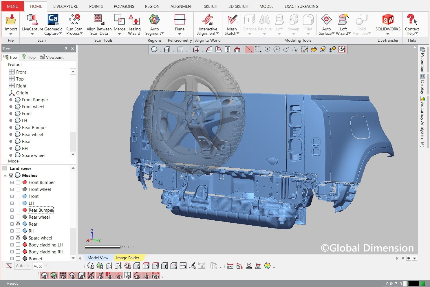 3D Laser Scanning a Land Rover Defender 2020 - Global Dimension