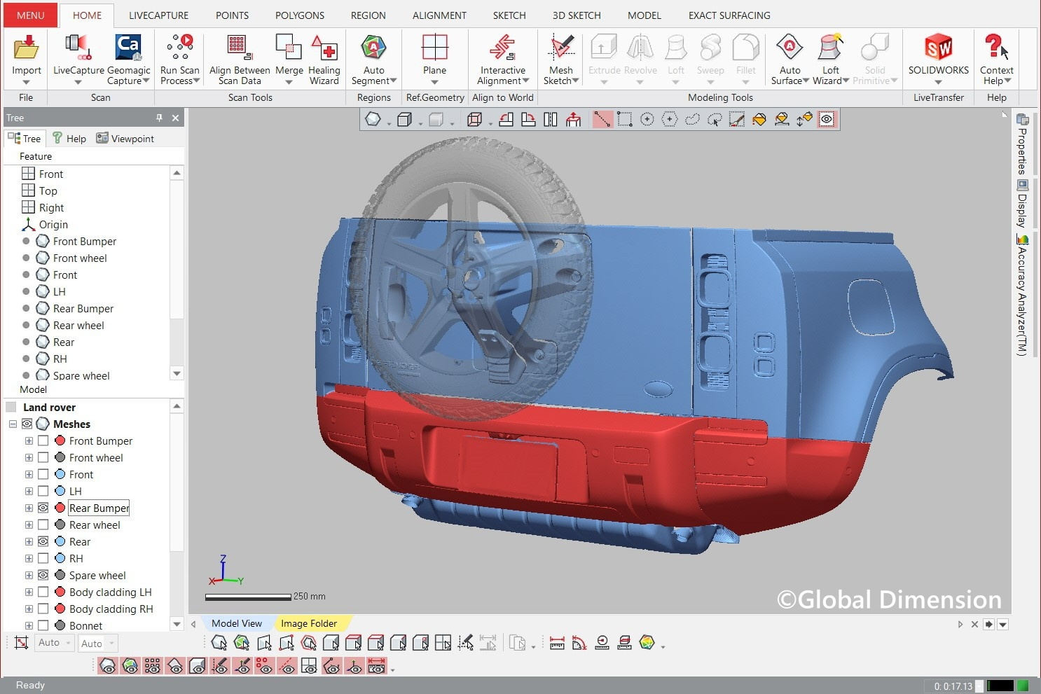 3D Laser Scanning a Land Rover Defender 2020 - Global Dimension
