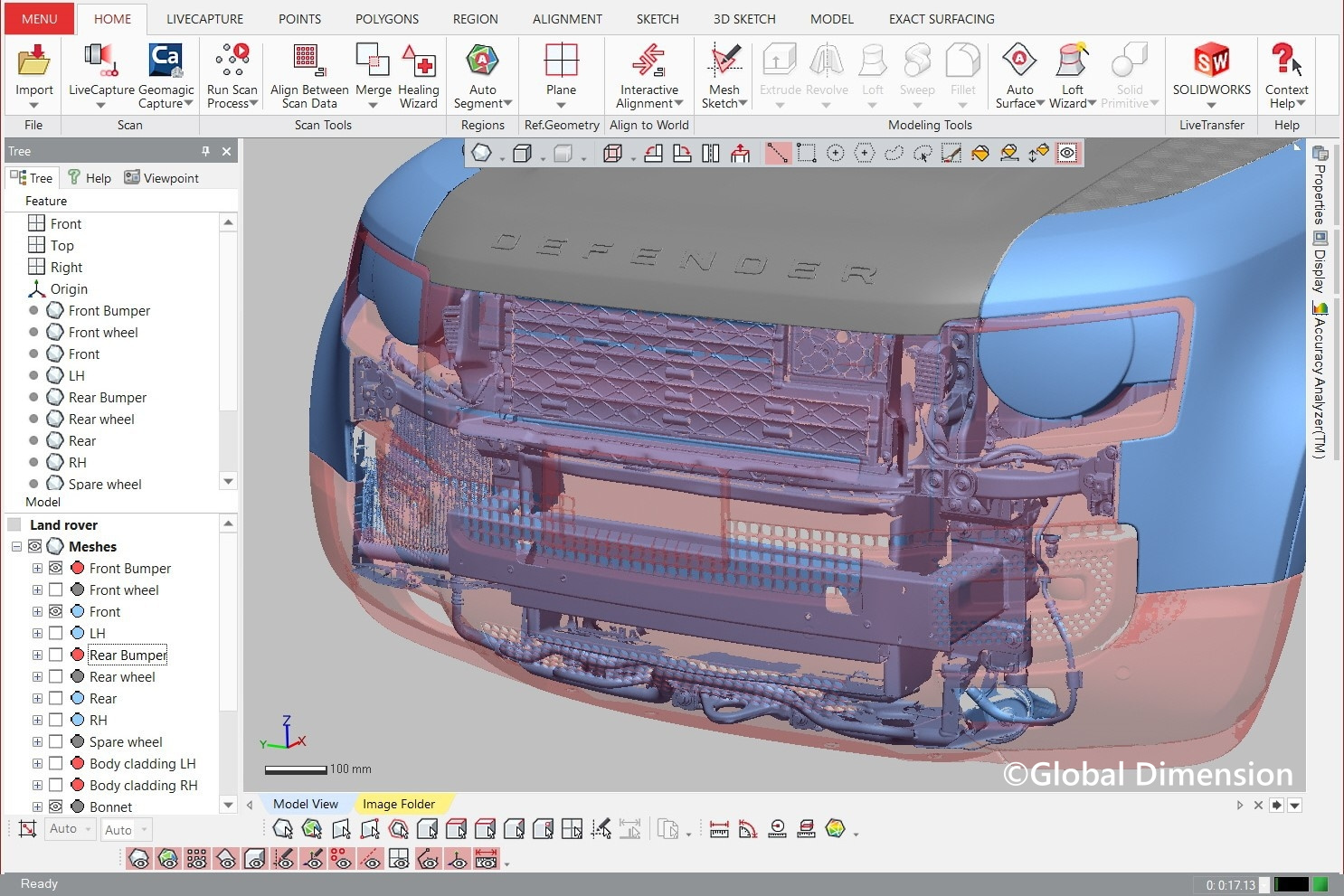 3D Laser Scanning a Land Rover Defender 2020 - Global Dimension