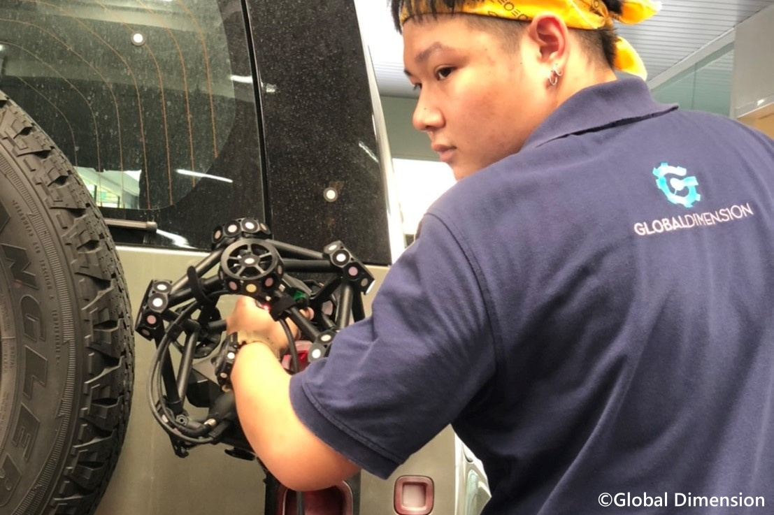 3D Laser Scanning a Land Rover Defender 2020 - Global Dimension