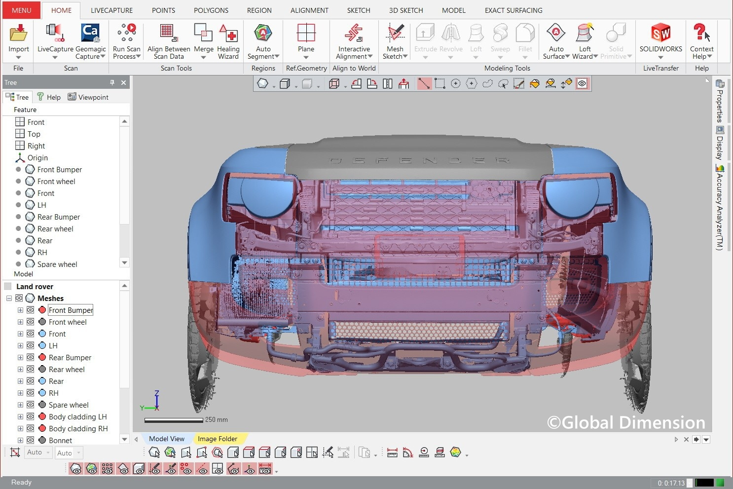 3D Laser Scanning a Land Rover Defender 2020 - Global Dimension