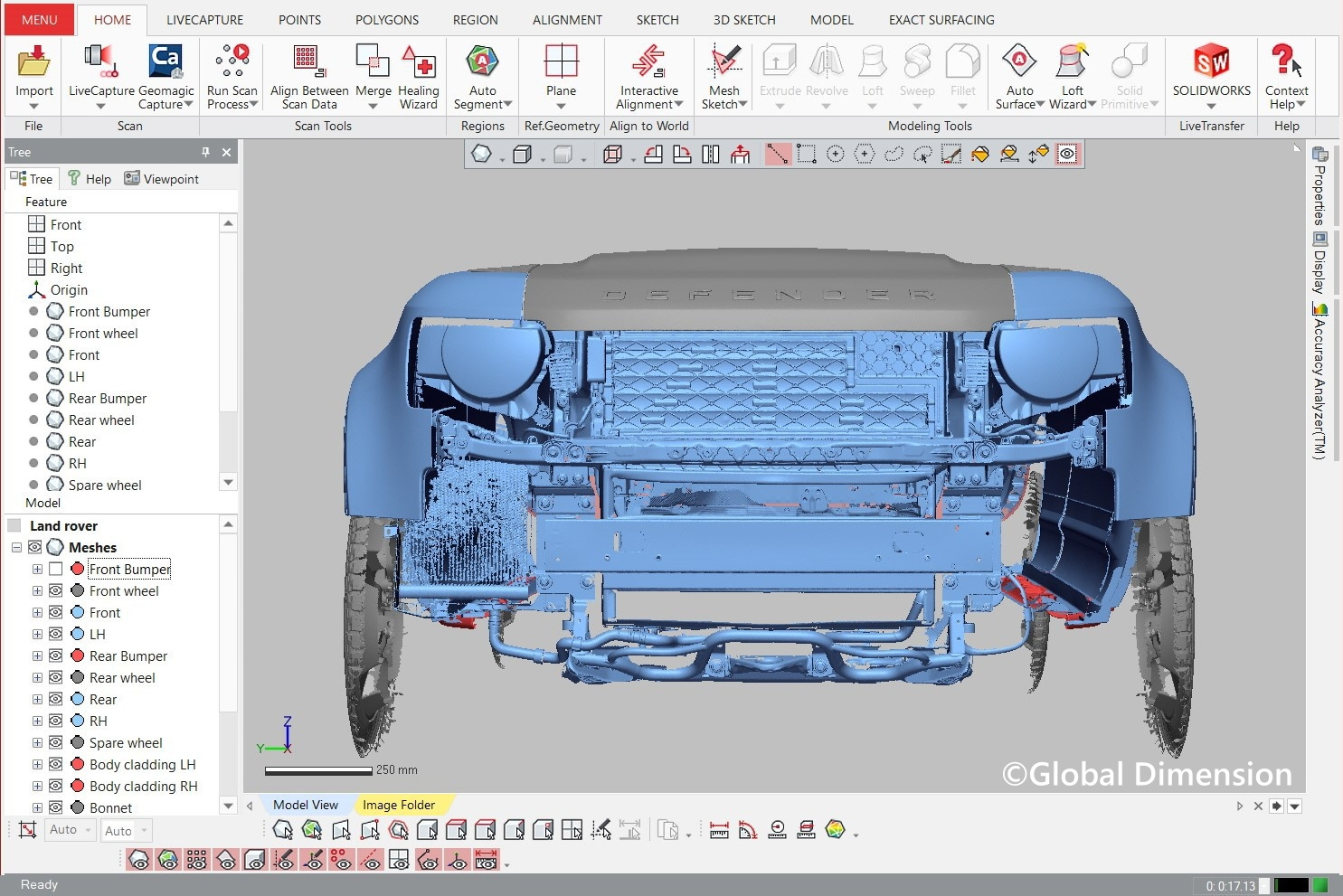 3D Laser Scanning a Land Rover Defender 2020 - Global Dimension