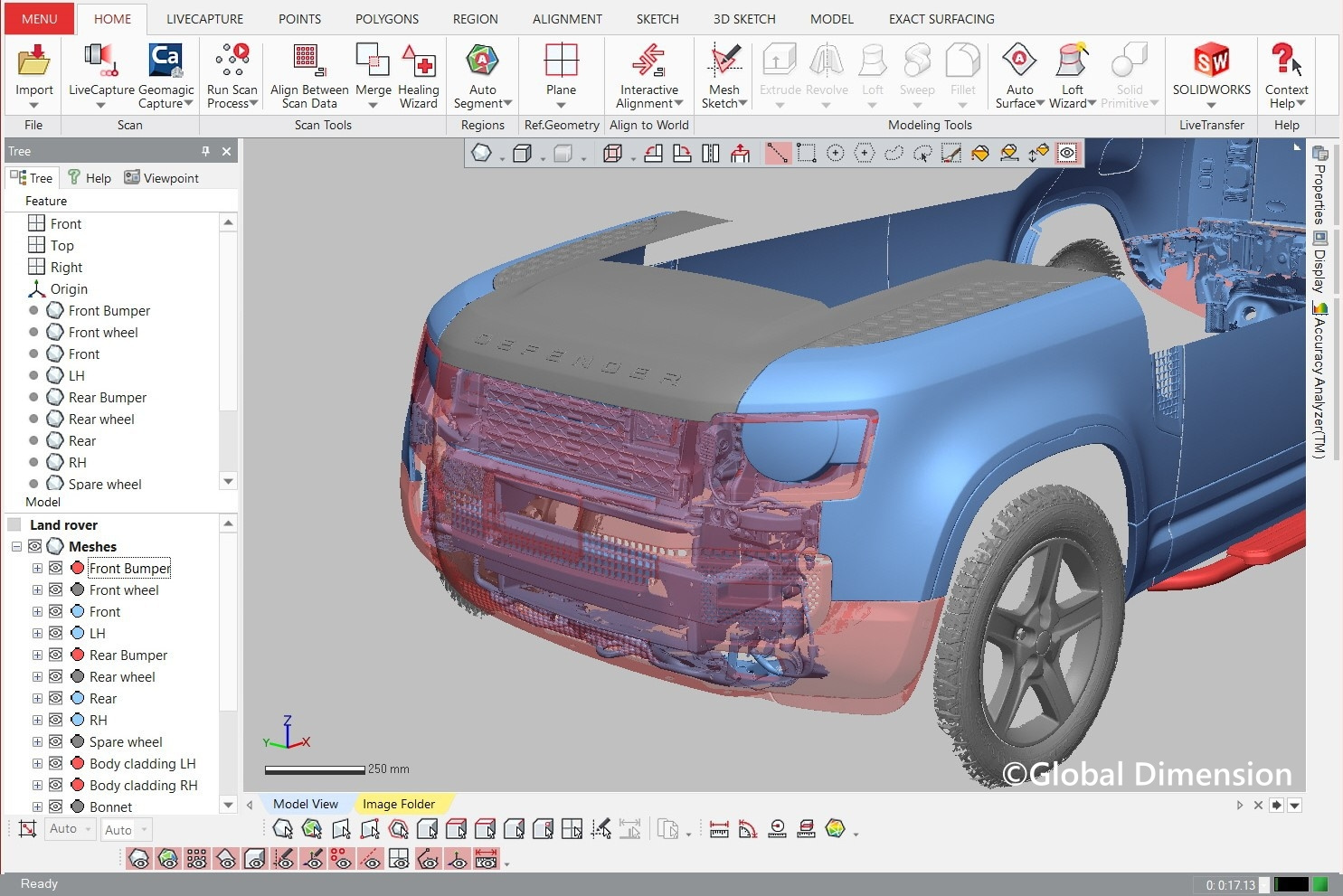 3D Laser Scanning a Land Rover Defender 2020 - Global Dimension