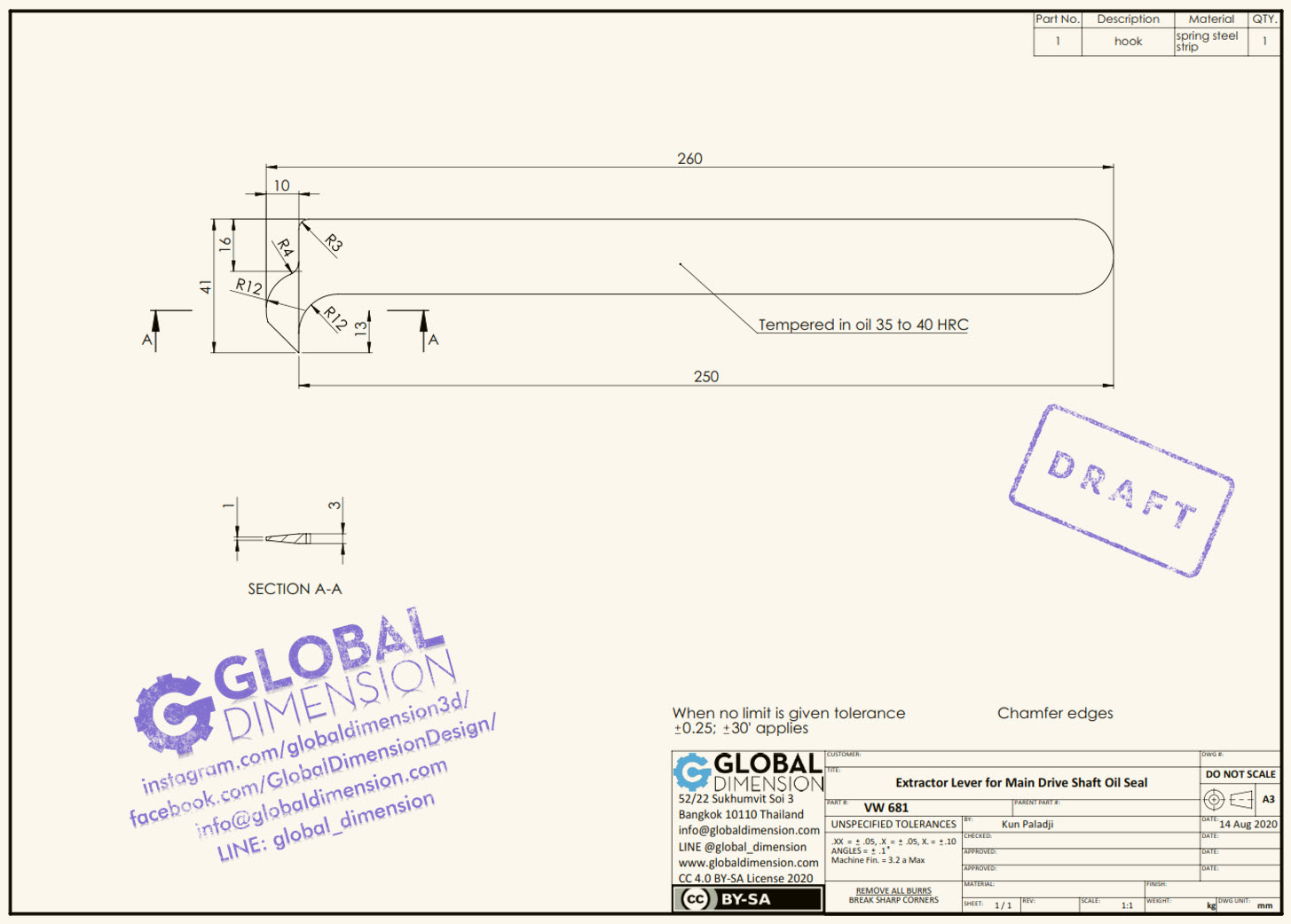 VW TOOLS – ‘Extractor Lever for main drive shaft Oil seal (VW 681 ...