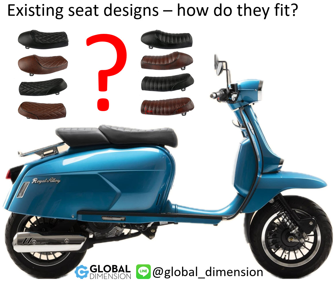 Innovative hinge for scooter seat design - Global Dimension